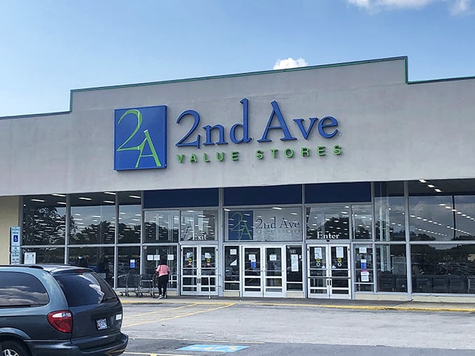 The entrance says "Value Store" but should read "Adventure Portal"&mdash;who knows what gems await beyond those double doors?