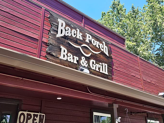 Back Porch Bar & Grill - The sign says "Bar & Grill" but that smoke-kissed exterior whispers "get the ribs or live with regret."