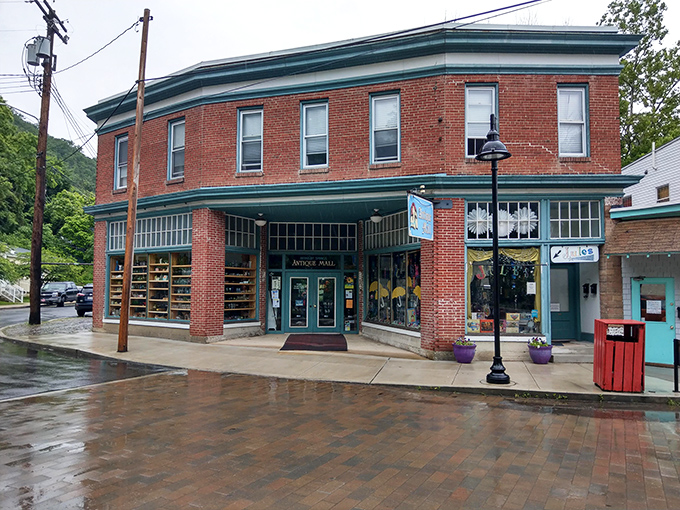 Rain or shine, this brick beauty beckons with promises of forgotten treasures and memories waiting to be rediscovered.