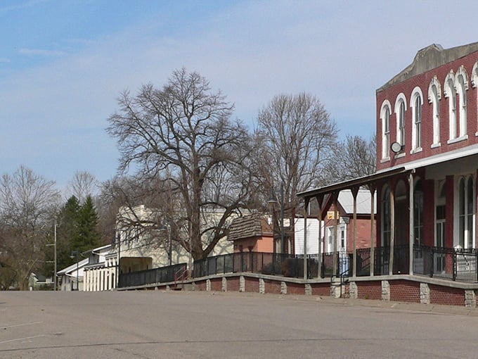 Brownville's historic buildings, where bookstores and art galleries have replaced frontier trading posts.