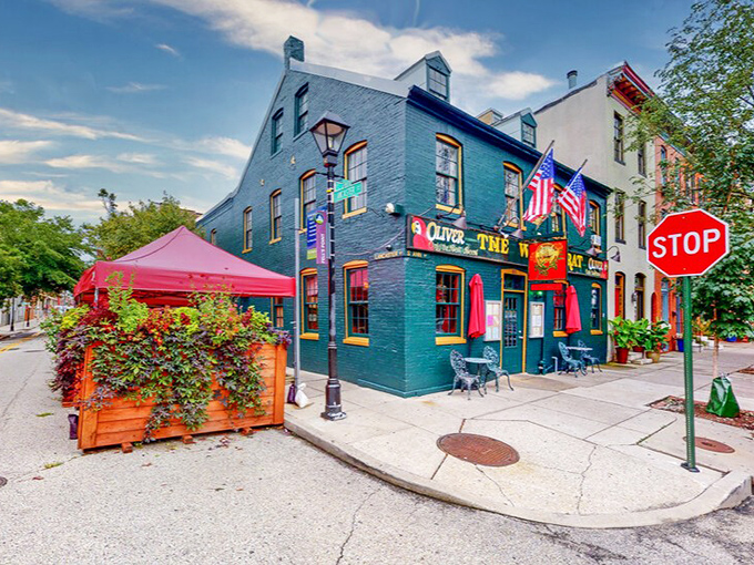 This historic blue building houses modern fried chicken magic. Where Baltimore's past meets your taste buds' future.