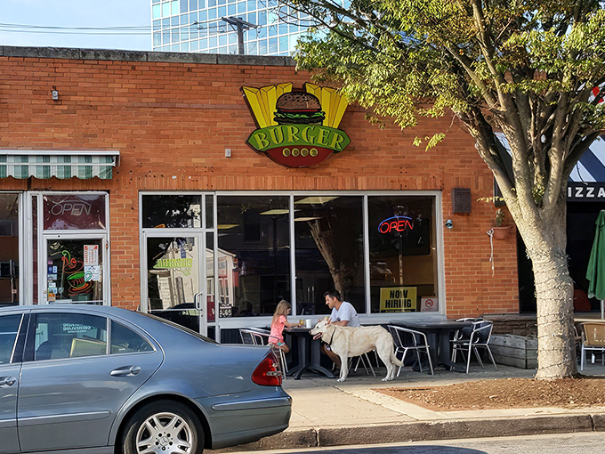 A neighborhood gem where even dogs appreciate the outdoor seating. Burger Brothers proves great flavors need no fancy packaging.