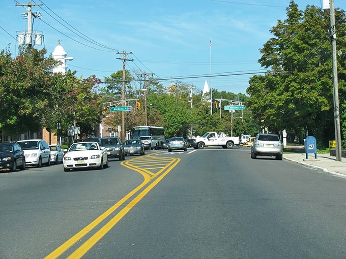 Main Street in Cape May Court House buzzes with local life, proving affordable doesn't have to mean boring.