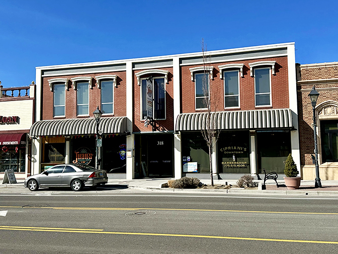 Classic brick buildings line Carson City's streets, where history meets modern life like an old friend stopping by for coffee.