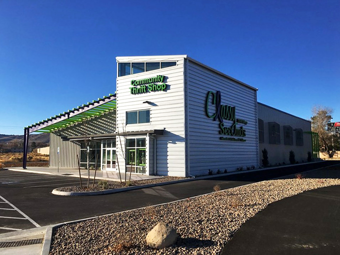 The architectural equivalent of "business in front, party on the side" &ndash; Classy Seconds' modern design houses decades of fashion history.