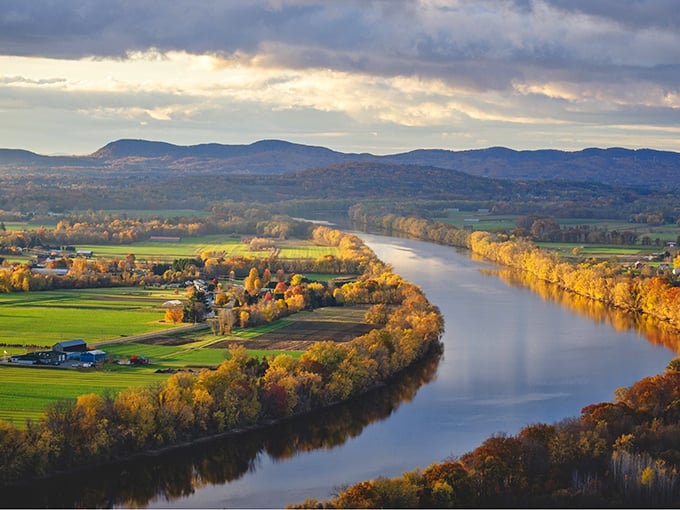 Deerfield: Sunlight bathes these historic wooden buildings that have weathered centuries of New England seasons. If only these walls could talk!