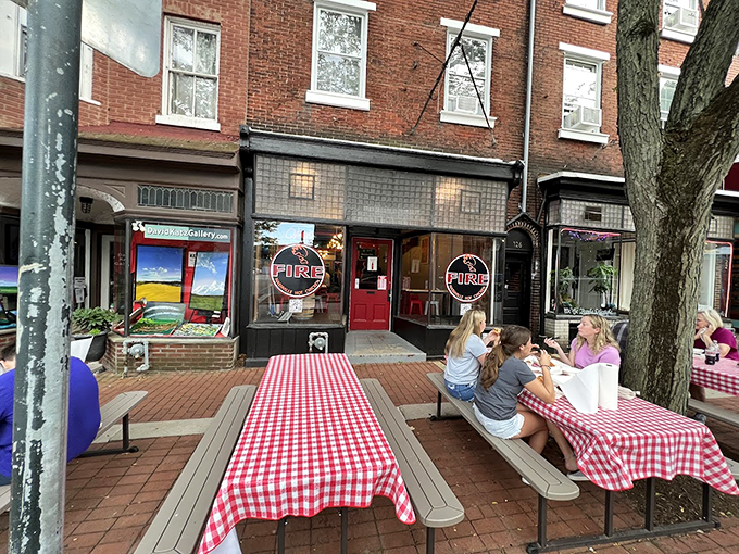 Fire Nashville Hot Chicken (West Chester): "Those bright orange doors aren't just for show&mdash;they're warning signs for the delicious heat that awaits inside!"