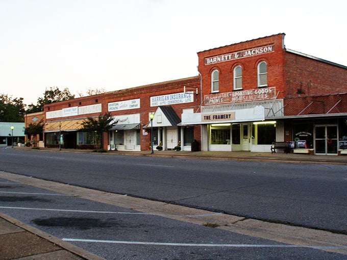 The historic heart of Monroeville captures that perfect small-town vibe where shop owners still remember your name and your coffee order.