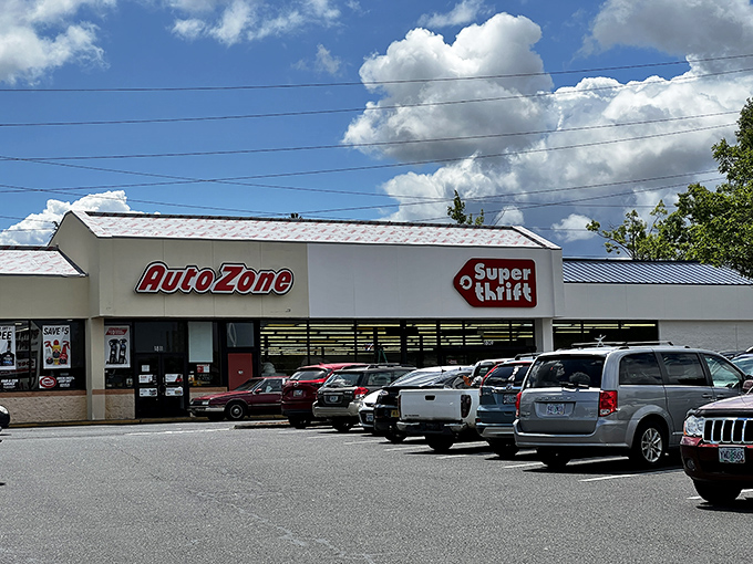 Where AutoZone meets bargain paradise &ndash; this SuperThrift location offers treasures for both your car and your closet.