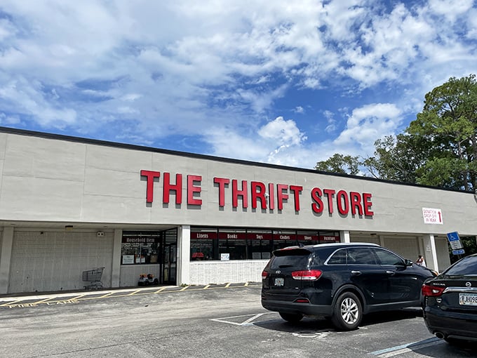The Thrift Store keeps it simple outside, saving all the excitement for the treasures within.
