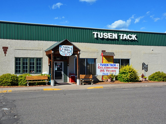 A quarter-century of thrifting excellence! Tusen Tack's rustic charm houses treasures that would make even Marie Kondo excited.