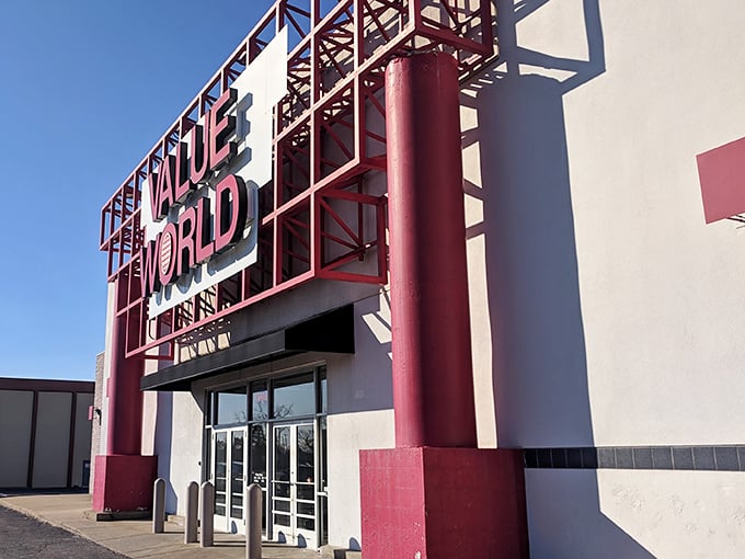 That bold red framework isn't compensating for anything &ndash; Value World actually delivers on its promise of treasures inside.