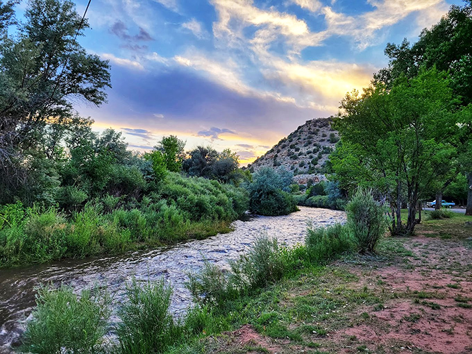 Mother Nature's riverside retreat, where the Pecos River carves its way through golden cottonwood country.