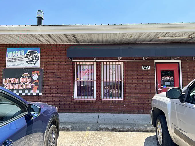 Those red-barred windows aren't keeping deliciousness in&mdash;they're just giving you a moment to prepare yourself for sandwich euphoria.