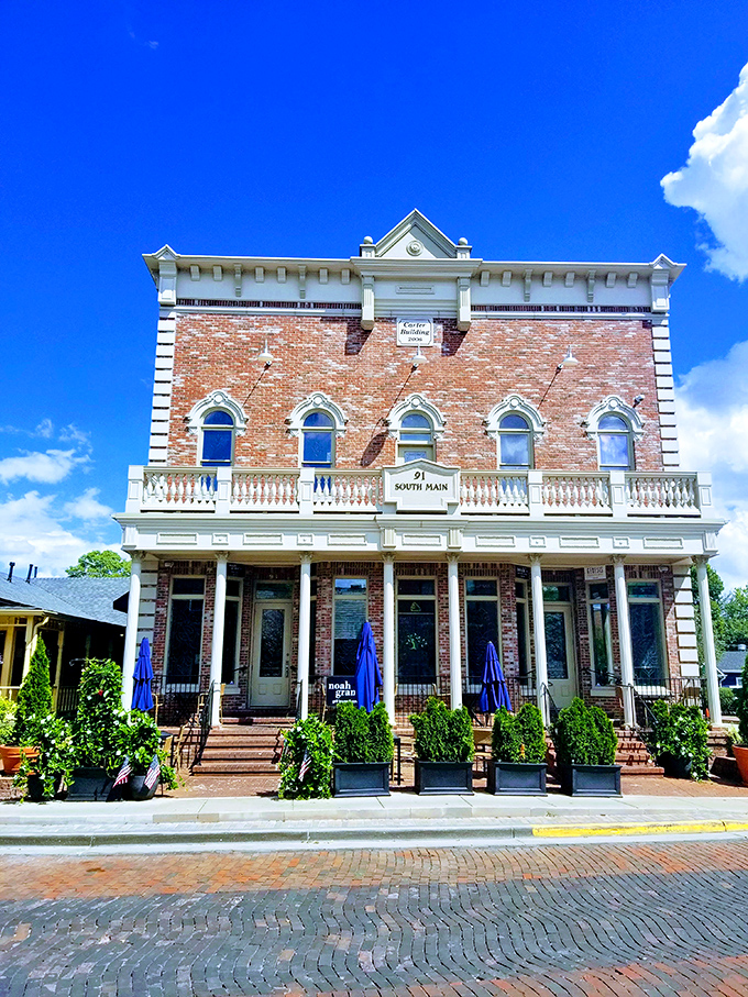 The magnificent Carter Building stands as Zionsville's architectural crown jewel, combining 19th-century elegance with 21st-century purpose.