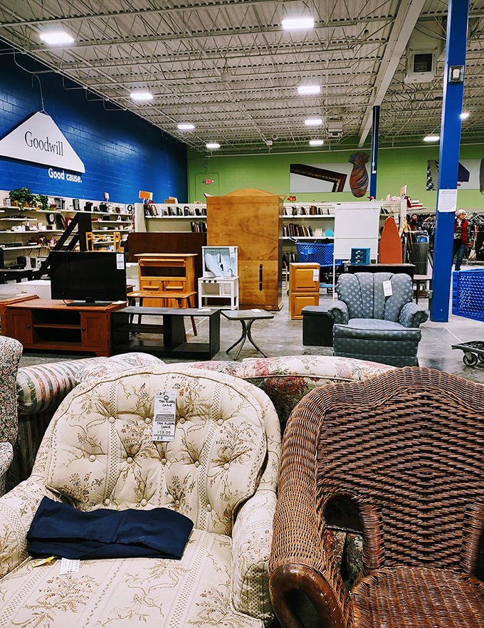 A furniture department that rivals any showroom, minus the hovering salespeople and plus the thrill of uncovering someone else's "what was I thinking?" purchase.