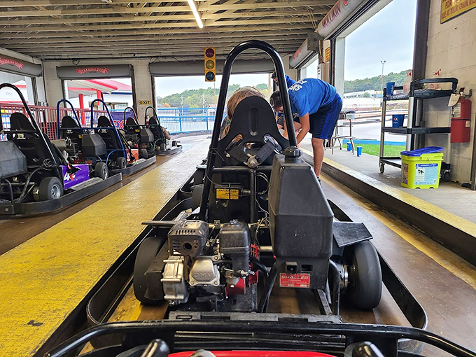 These aren't your average go-karts—they're chariots of fire with actual horsepower. The mechanics keep these babies purring like contented tigers.
