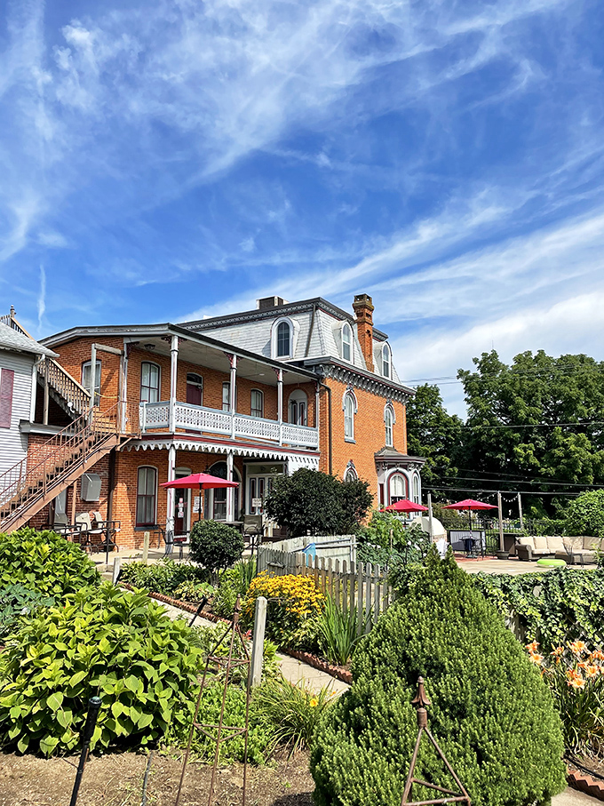 Cherry Blossom B&B stands as stately as your favorite aunt's house, but with better breakfast and fewer awkward family photos.