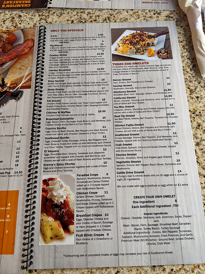 This spiral-bound menu is the breakfast equivalent of War and Peace &ndash; epic in scope, rich in character, and worth every minute of your attention.