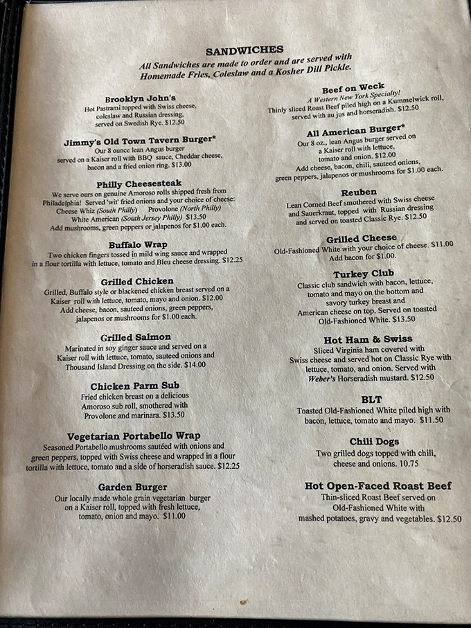 The menu reads like a love letter to comfort food classics. Notice how the cheesesteak options respect Philly's regional cheese preferences&mdash;these folks did their homework!