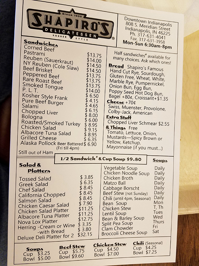 This menu is basically the Dead Sea Scrolls of delicatessen wisdom&mdash;ancient knowledge passed down through generations of sandwich architects.