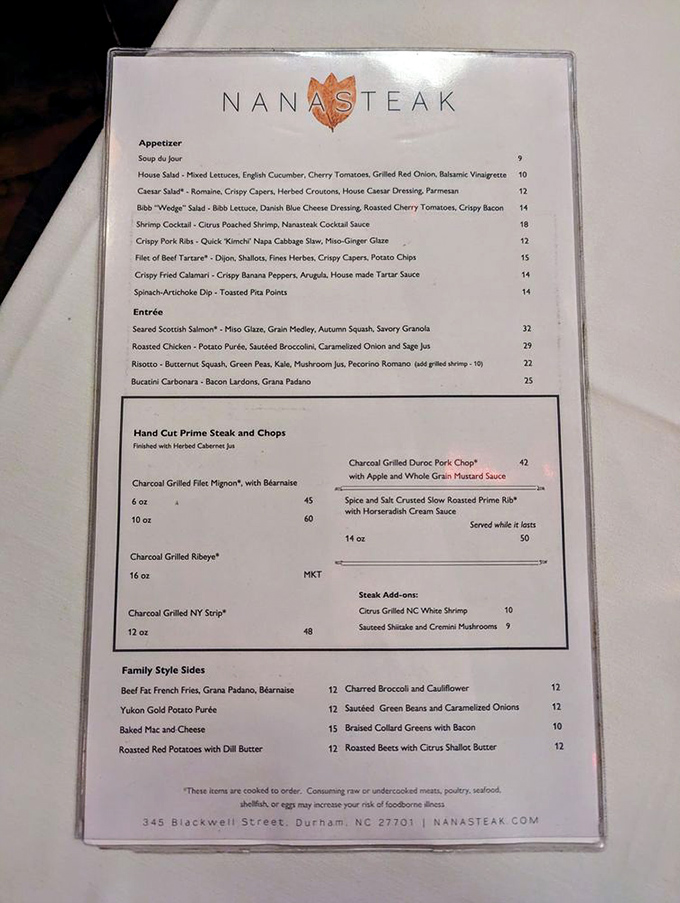 Reading this menu is like scanning a love letter to carnivores, with each description promising a different path to culinary bliss.