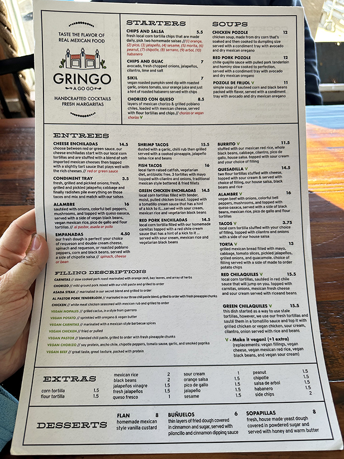 A menu that reads like a love letter to Mexican cuisine. Each description promises a flavor journey worth taking.