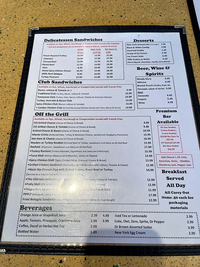 A menu that reads like a love letter to New York deli culture. The hardest relationship you'll have today is choosing just one sandwich.