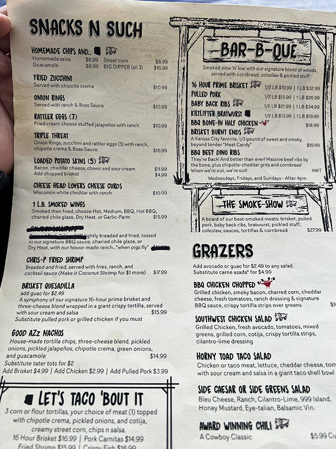 A menu that doesn't mess around—this is where decisions become deliciously difficult and hunger meets its match.