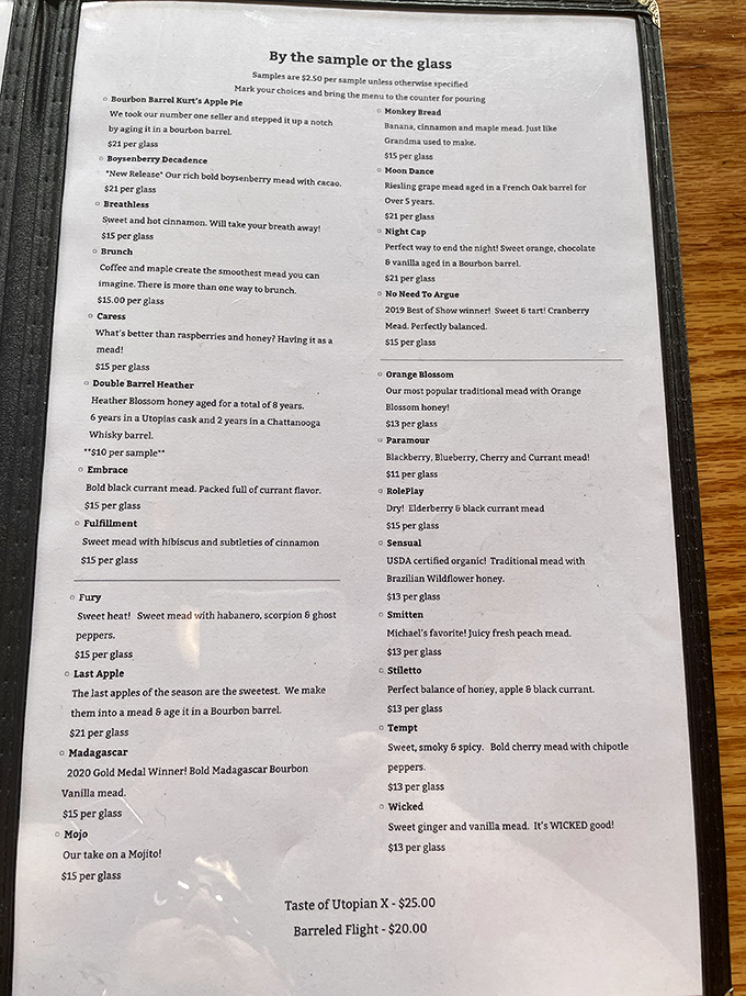 This isn't just a menu&mdash;it's a roadmap to flavor country. "Fury" with habanero and ghost peppers? Challenge accepted!