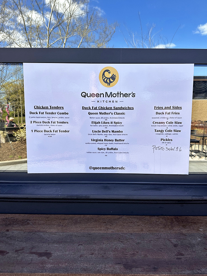 The menu reads like chicken poetry &ndash; duck fat tenders, honey butter sandwiches, and sides that refuse to be upstaged.