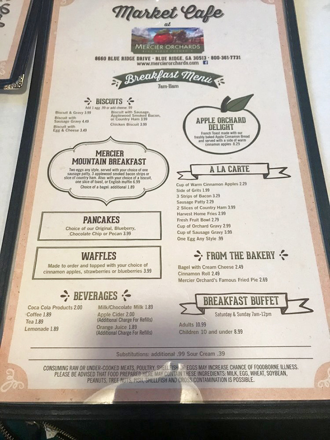 Breakfast decisions have never been this delightful. The Market Caf&eacute; menu tempts with apple-infused specialties and hearty mountain fare that'll fuel your orchard adventures.