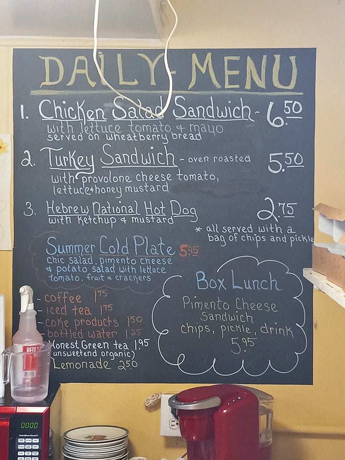 The chalkboard menu speaks the universal language of comfort food&mdash;no fancy descriptions needed when the ingredients are this honest. 