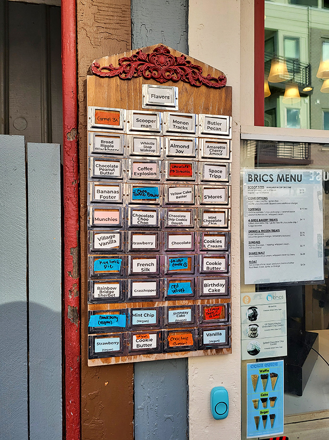 This flavor board isn't just a menu&mdash;it's a roadmap to joy with destinations like "Scooperman" and "Space Tripp."