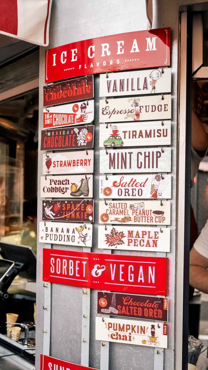 This flavor board reads like poetry for your taste buds. From Space Junkie to Salted Oreo, each name promises a different kind of happiness.