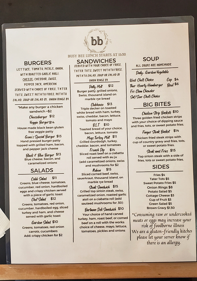 A menu that doesn't need fancy fonts or pretentious descriptions&mdash;just honest food that speaks for itself. 