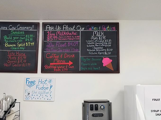 That colorful chalkboard menu is like a roadmap to happiness. Choose your own adventure, but there are no wrong turns.