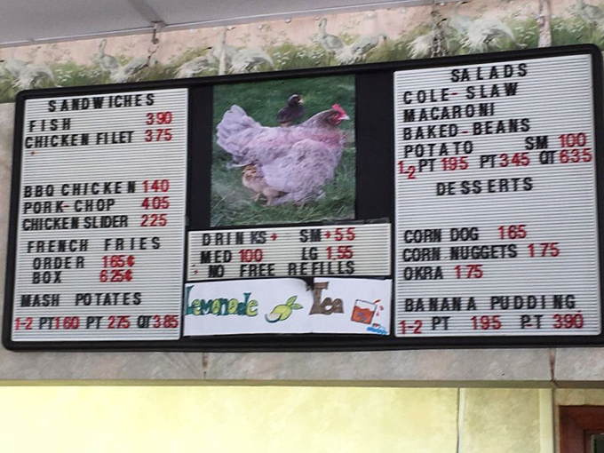 The menu board tells you everything you need to know&mdash;chicken is the star, but don't sleep on those sides and banana pudding.