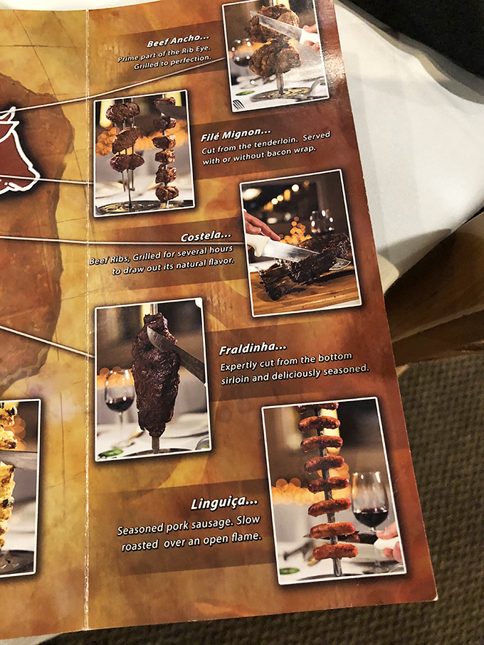The menu reads like a carnivore's dream journal. Each description promises a different path to protein nirvana.