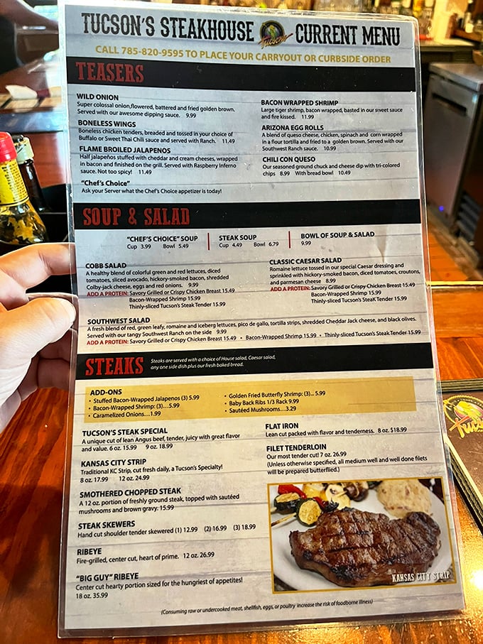 The menu reads like poetry to carnivores. Each description promises a journey that your taste buds have been training for their entire lives.