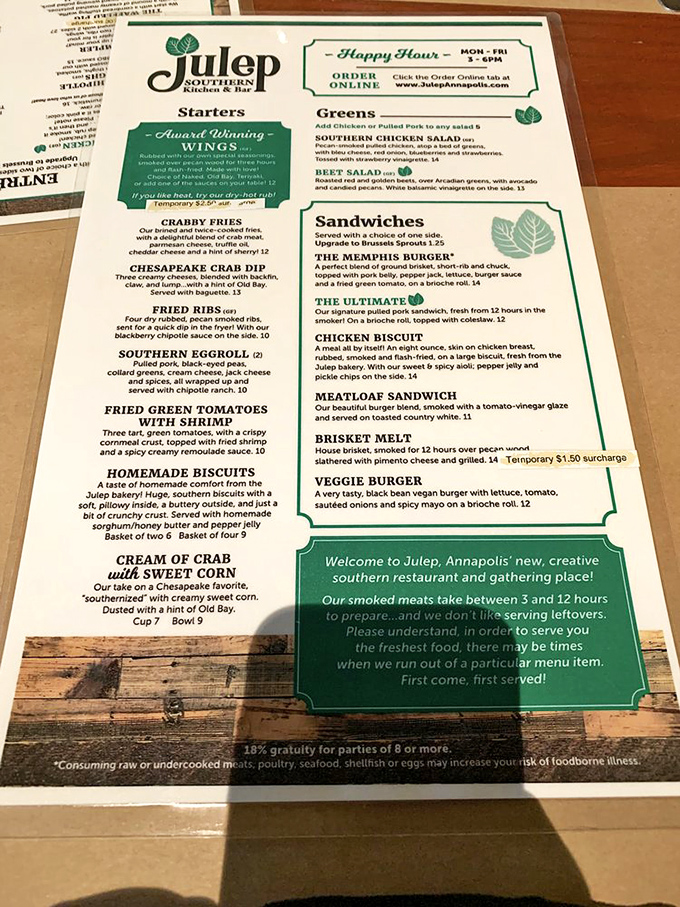 Julep's menu reads like a love letter to Southern cuisine &ndash; where "Always Winning Wings" and homemade biscuits compete for your affection.