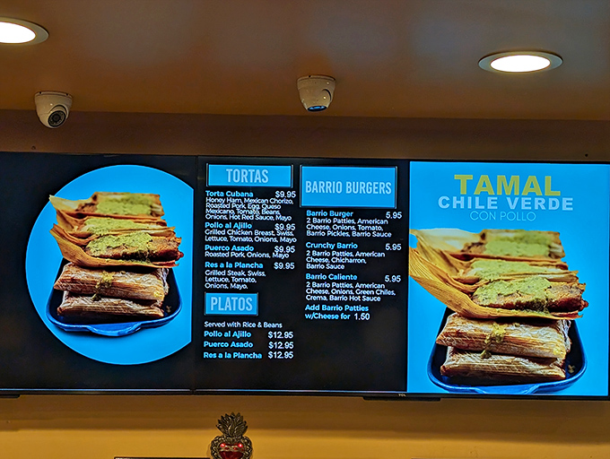 The menu board's photos do what words cannot &ndash; make you instantly hungry while simultaneously erasing all memory of your diet resolutions.