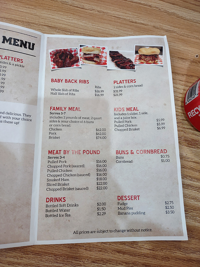 A menu that doesn't need fancy fonts or flowery descriptions. When your food speaks this loudly, the menu just needs to point.