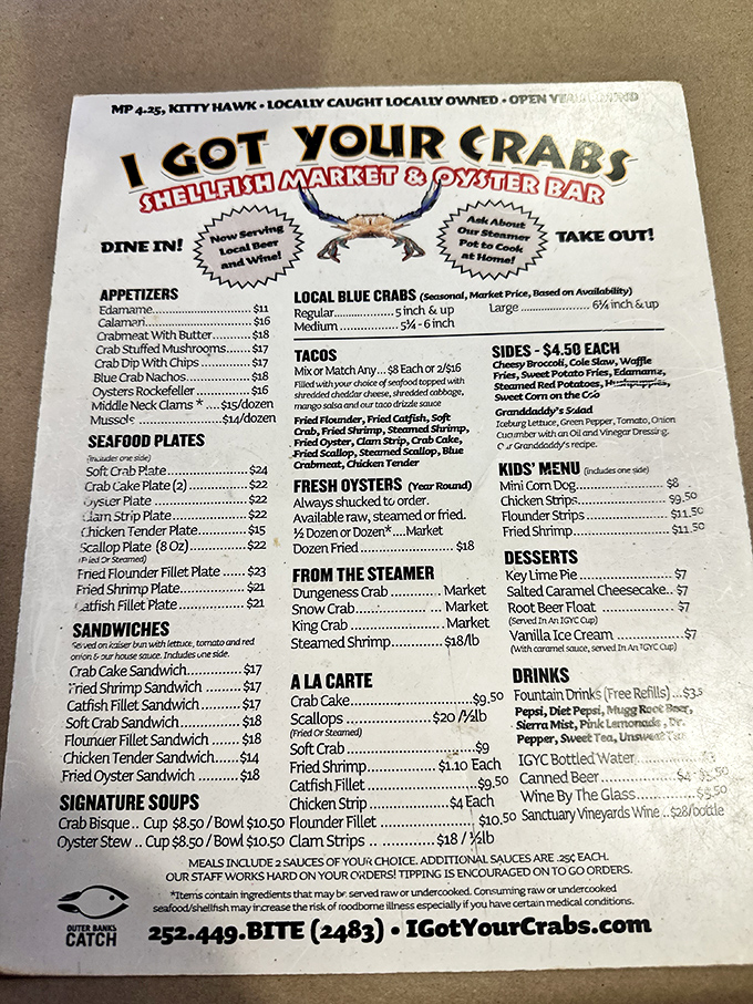 This menu isn't just a list &ndash; it's a maritime treasure map. Navigating these choices is half the adventure!