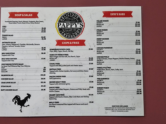 A menu that doesn't need fancy fonts or pretentious descriptions &ndash; just honest food that speaks for itself.