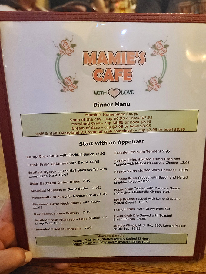 When a menu features both Maryland Crab and Cream of Crab soups, the only correct answer is "Half & Half"&mdash;culinary diplomacy at its finest.