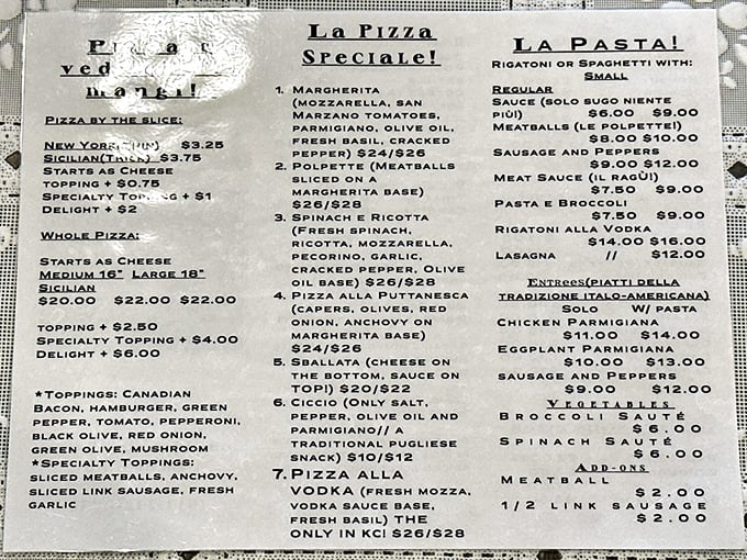 The menu reads like a love letter to Italian cuisine. Each item represents a commitment to tradition that makes choosing just one dish a delicious dilemma.