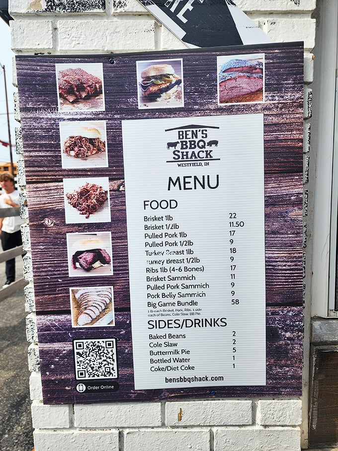 A menu that doesn't need fancy fonts or flowery descriptions when the star attractions speak for themselves. Simplicity at its most delicious.