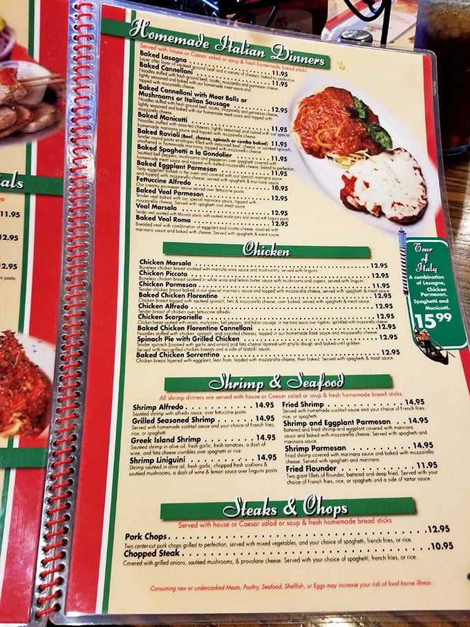 A menu that reads like an Italian dream sequence&mdash;the kind where you wake up mumbling "baked cannelloni" and can't stop thinking about it all day.
