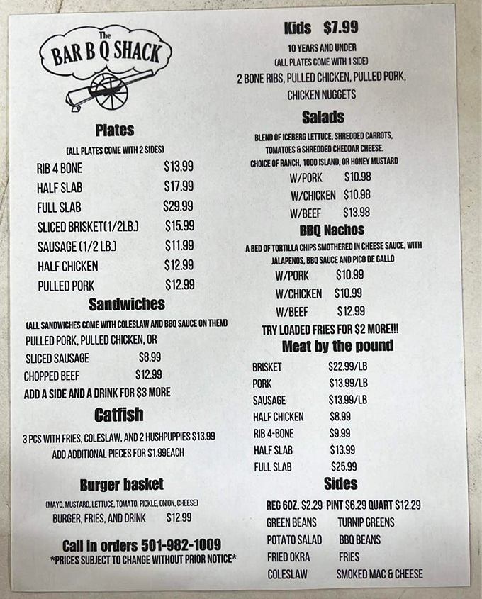 A menu that reads like poetry to meat lovers. The "Smoking Cannon" isn't just clever marketing&mdash;it's truth in advertising.